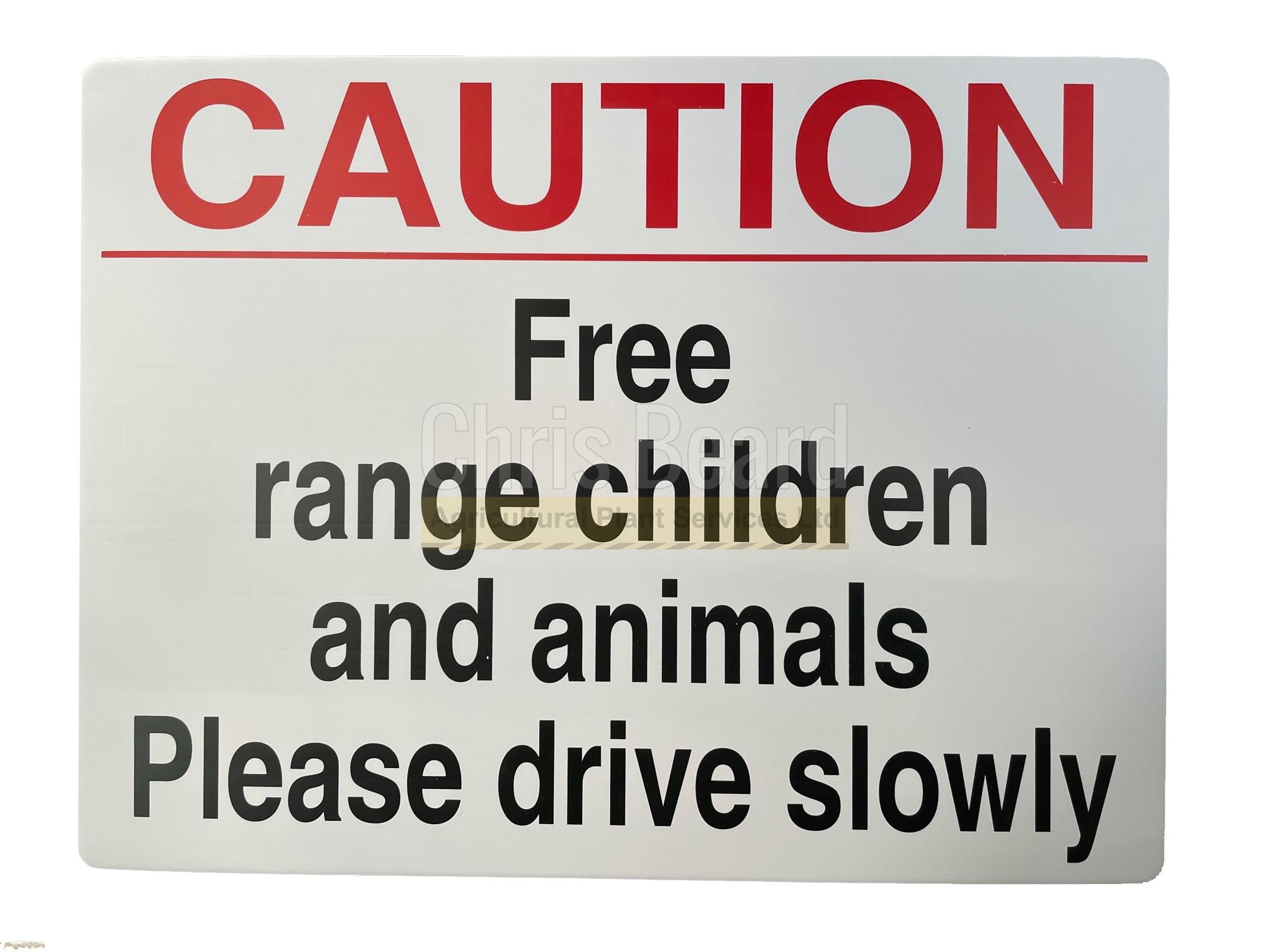 Sign Caution Children and Animals ⋆ Chris Beard APS