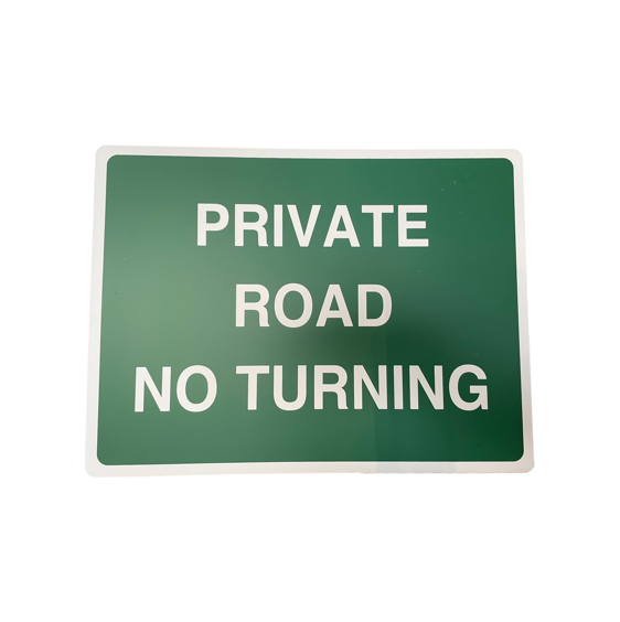Sign Private Road No Turning 400 x 300mm ⋆ Chris Beard APS